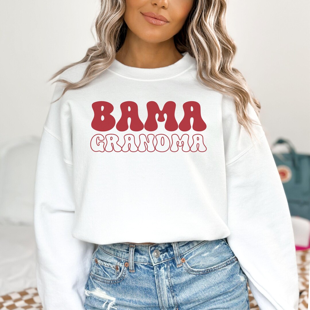 Bama Grandma Sweatshirt, Retro Alabama Crewneck, Trendy Bama College ...