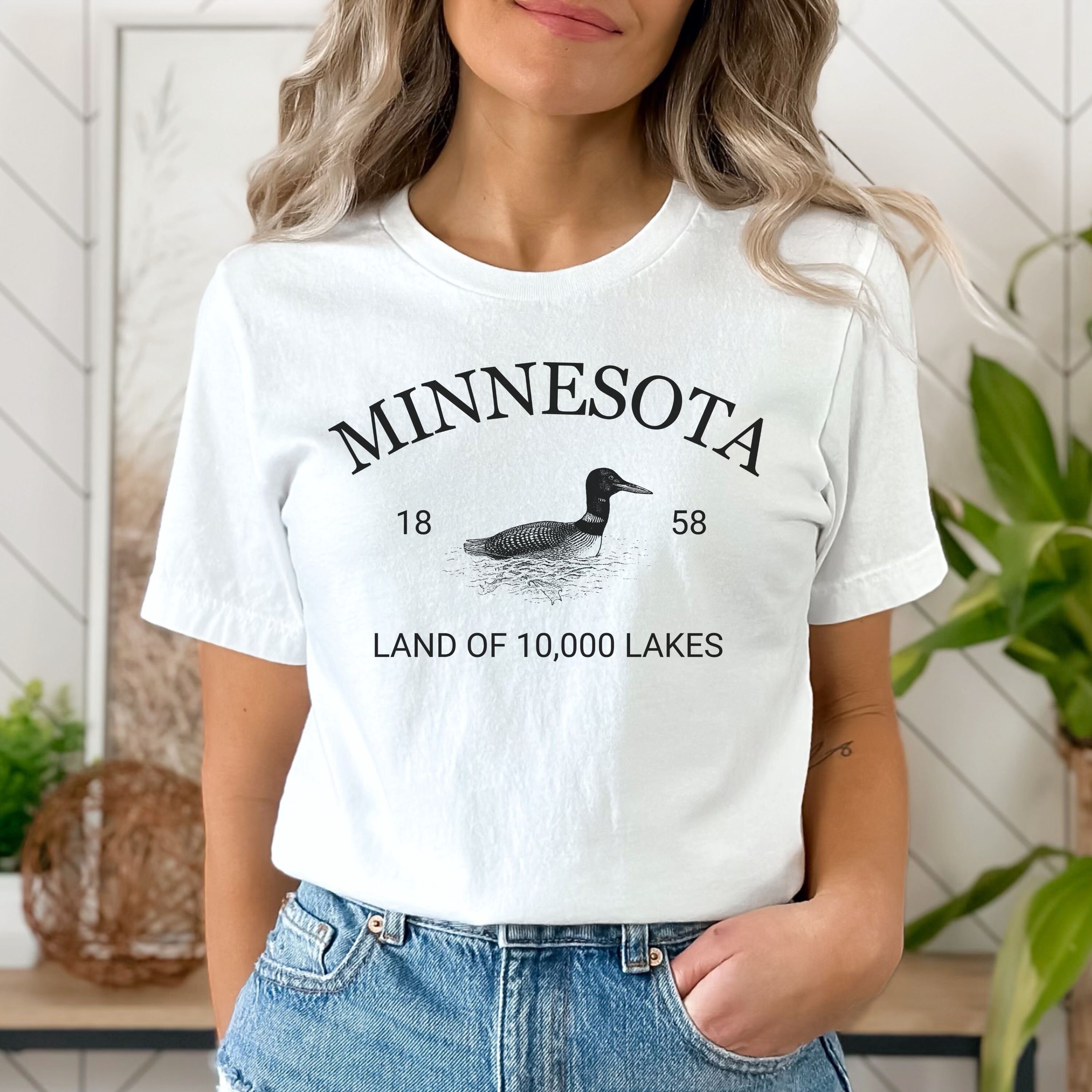 Minnesota State Shirt, Minnesota Loon T-shirt, Minnesota Travel Gift ...
