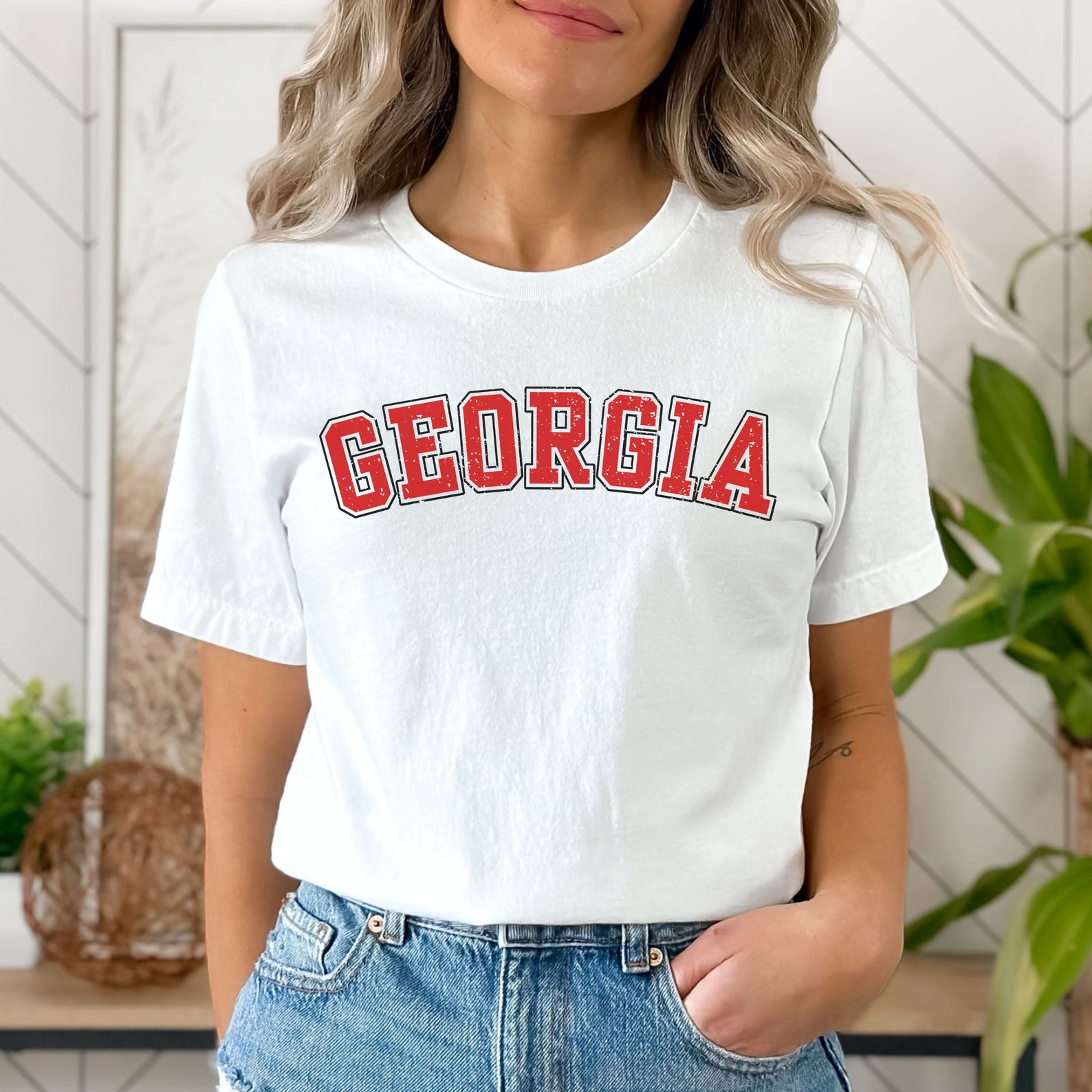 Georgia State Shirt, Distressed Georgia Tee, Vintage Style, Georgia ...