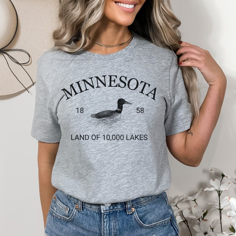 Minnesota State Shirt, Minnesota Loon T-shirt, Minnesota Travel Gift ...