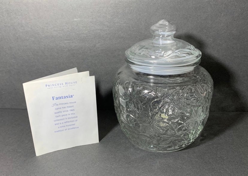 Princess House Fantasia Round Crystal Canister With Lid 5212 NIB ...