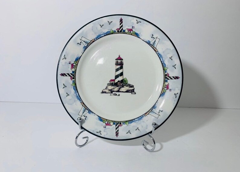 Totally Today Coastal Lighthouse Dinnerware - Etsy