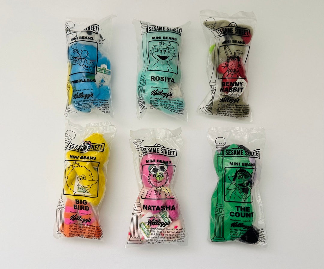 1999 Vintage Kellogg’s Sesame Street Plush Mini Beans - Sealed (sold ...