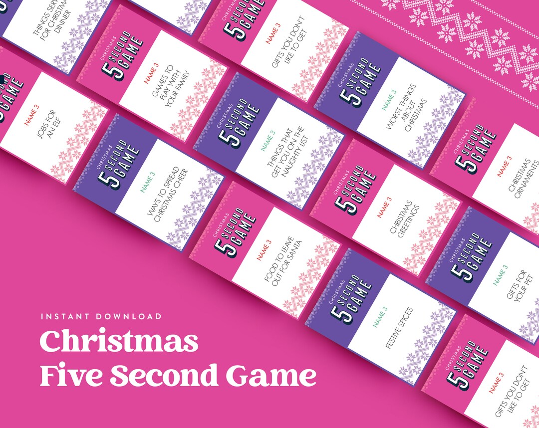 Christmas Five Second Game | Family Fun | Christmas Parties | Office ...
