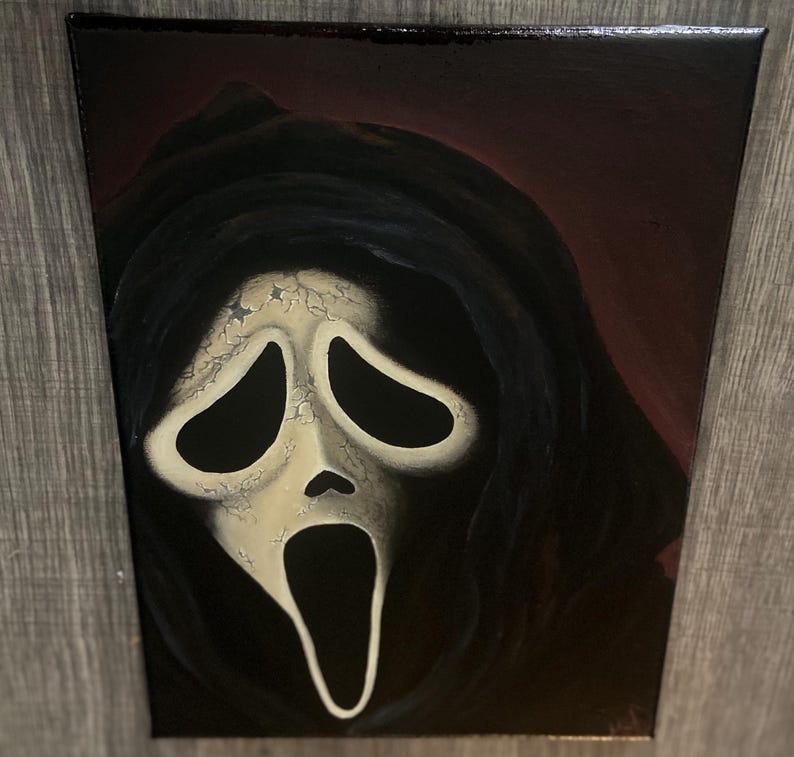 Scream Ghostface Inspired Acrylic Painting - Etsy