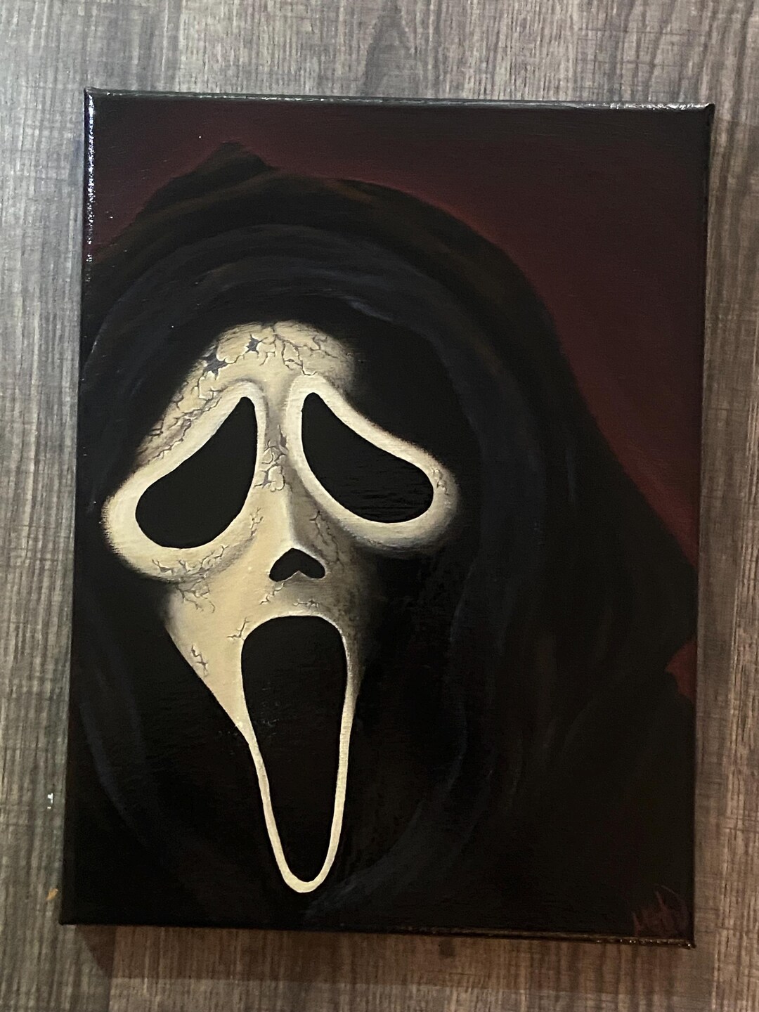Scream Ghostface Inspired Acrylic Painting - Etsy