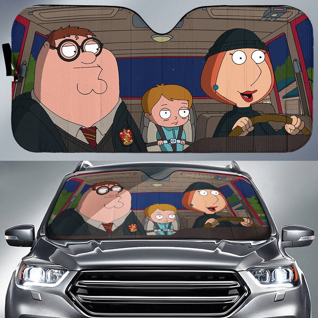 Family Guy Car Sun Shade Peter Griffin and Lois Griffin Car - Etsy