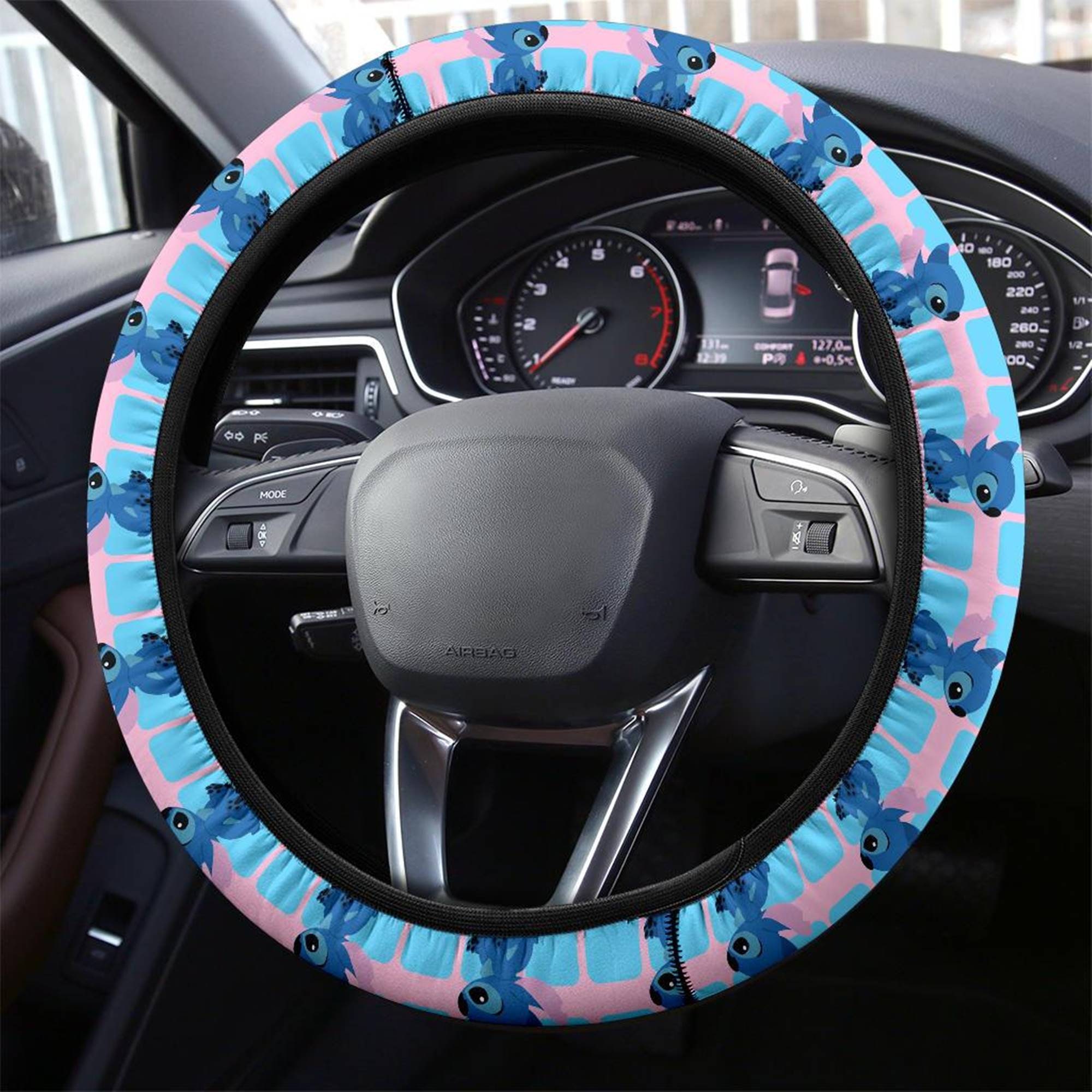 Stitch Steering Wheel Cover | Stitch And Angel Wheel Cover