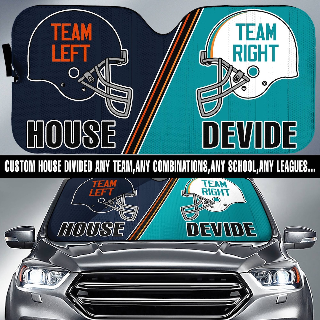 Custom Team House Devided Car Sun Shade Sport Lover Sunshade - Etsy