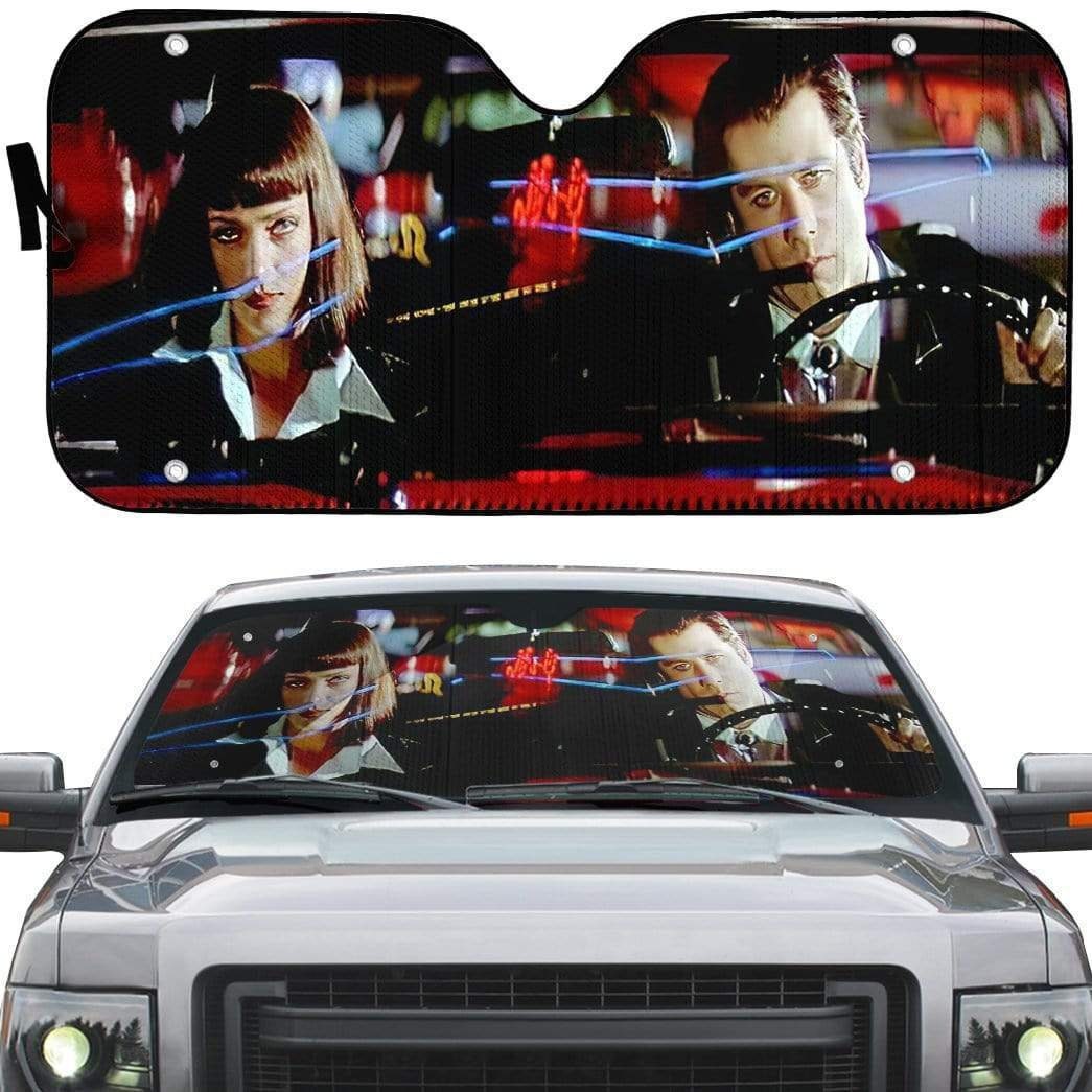 A Date With Vincent Vega Car Sun Shade | Pulp Fiction Car Sun Shade ...