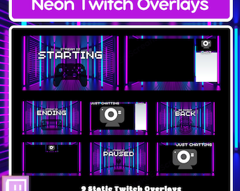 Pink Kitty Twitch Overlays | Static Twitch Overlays | Twitch Overlays ...