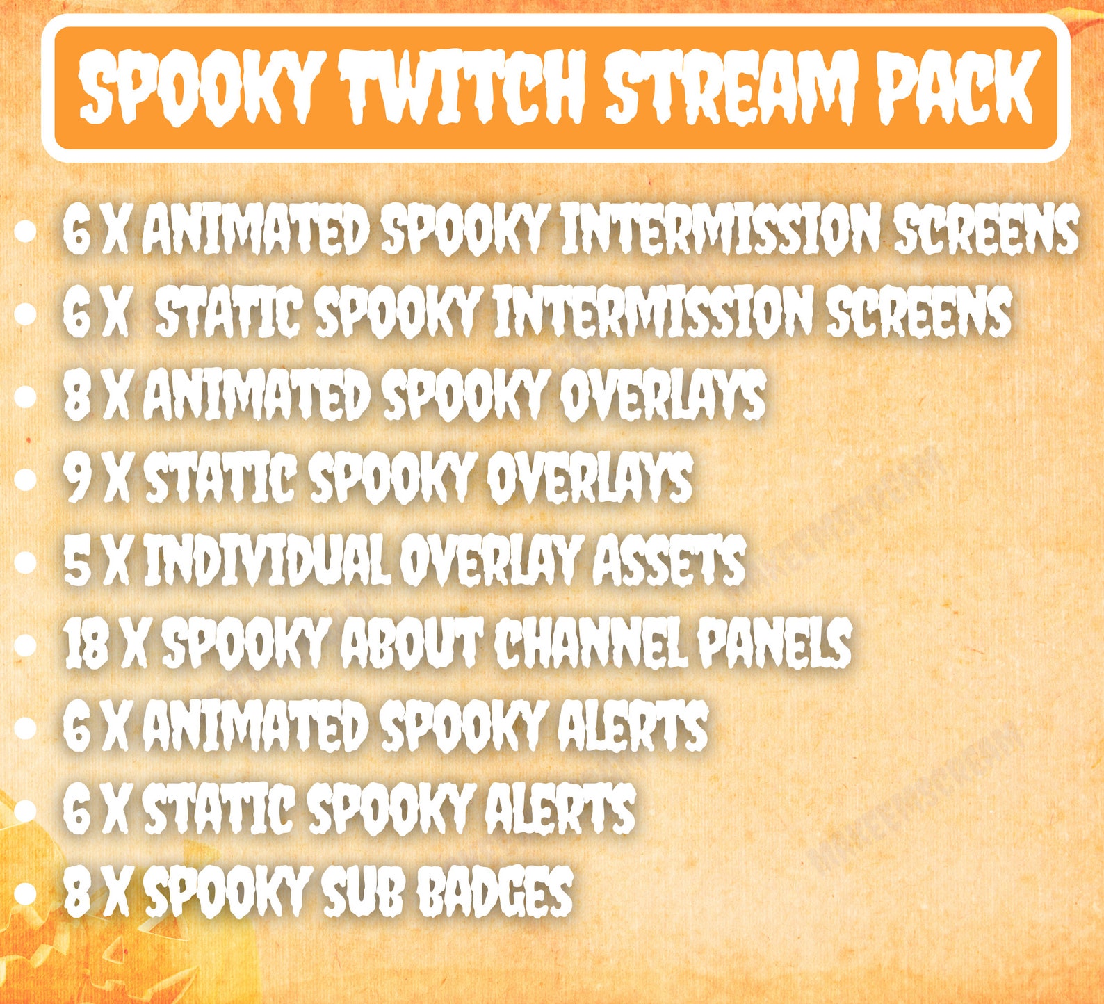 ANIMATED Twitch Stream Pack Halloween Stream Pack Twitch Stream Pack ...