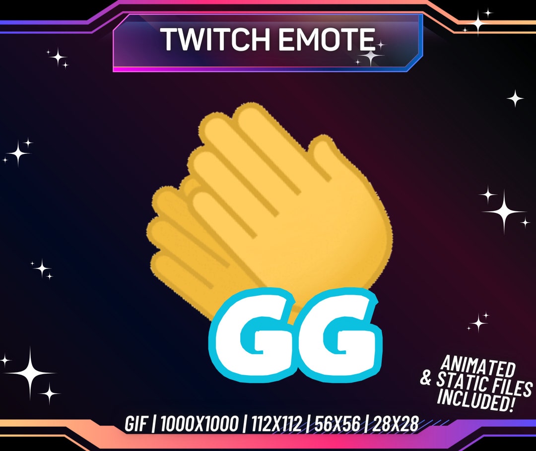 Animated Twitch Emote, GG Emote, Cute Twitch Emote | PNG | Transparent ...