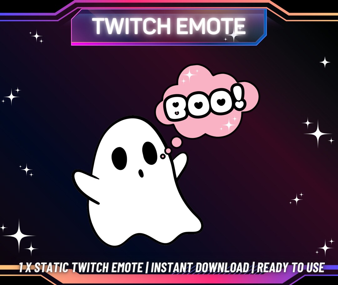 1 Twitch Emote | Ghost Twitch Emote | Boo Ghost Emote | Funny Emote ...
