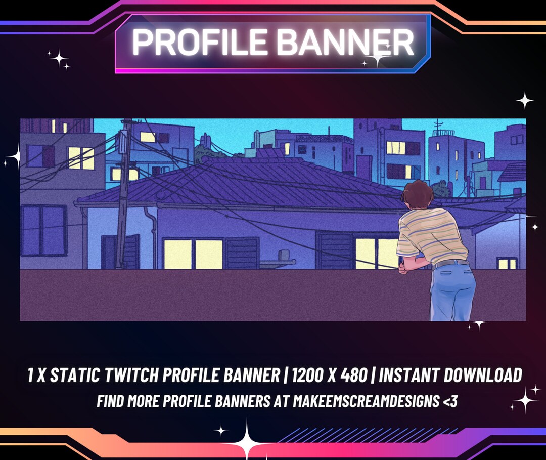 Twitch Profile Banner, Rooftops Profile Banner, Cozy Profile Display ...