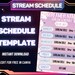 STREAM SCHEDULE Template Halloween Stream Schedule Social Media Stream ...