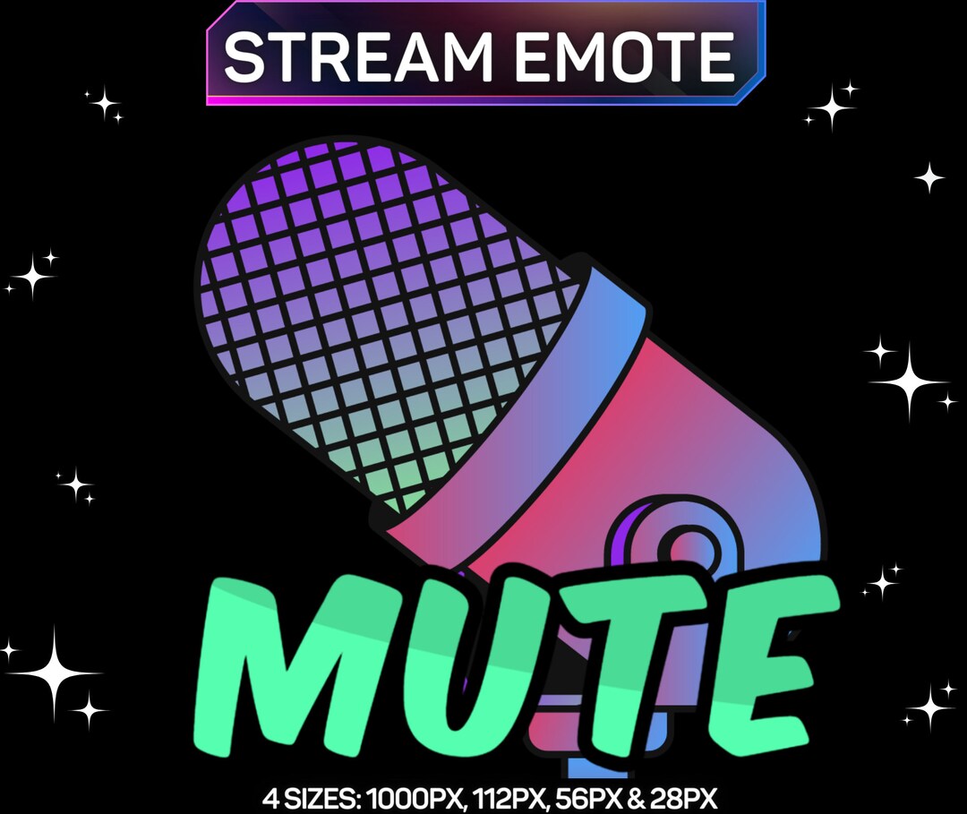 1 Twitch Emote, Mute Mic Emote, Funny Emote, Mute Mic Channel Point ...