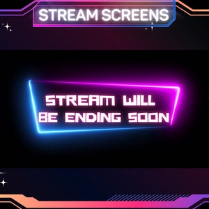5 X ANIMATED Neon Stream Screens | Animated Starting Soon | Be Right Back | Stream Offline ...