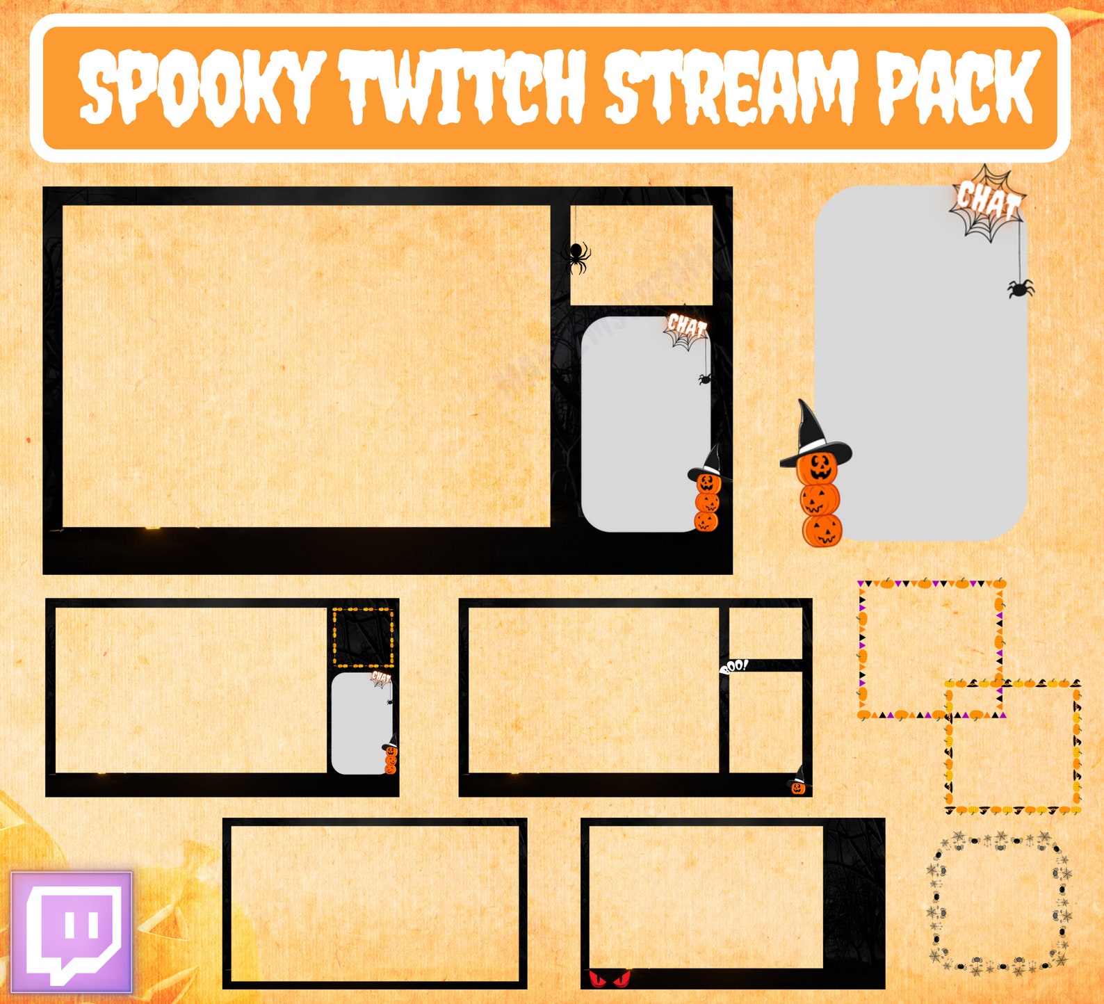 ANIMATED Twitch Stream Pack Halloween Stream Pack Twitch Stream Pack ...