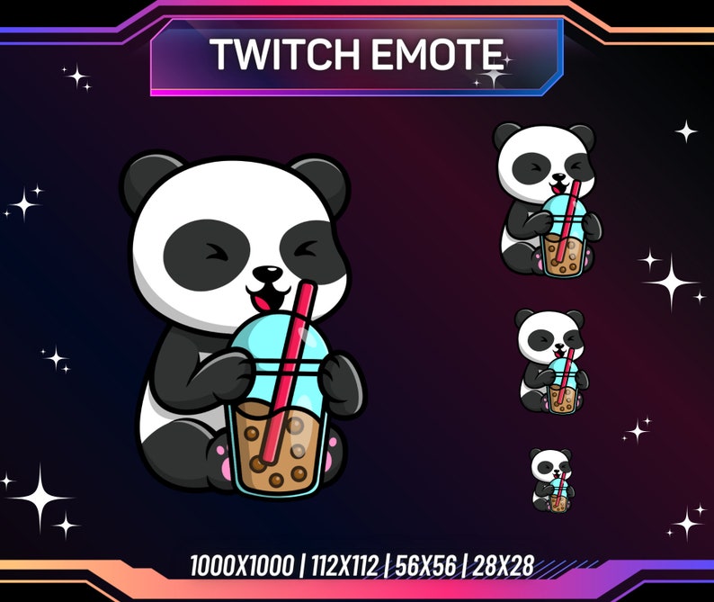 Panda Boba Twitch Emote | Funny Streamer Emote (instant Download) - Etsy