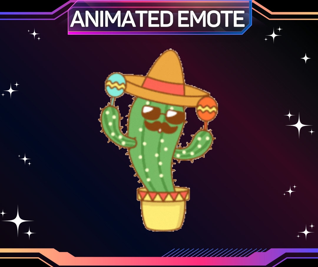 Animated Twitch Emote, Dancing Cactus Emote, Cactus Emote, Twitch Emote ...