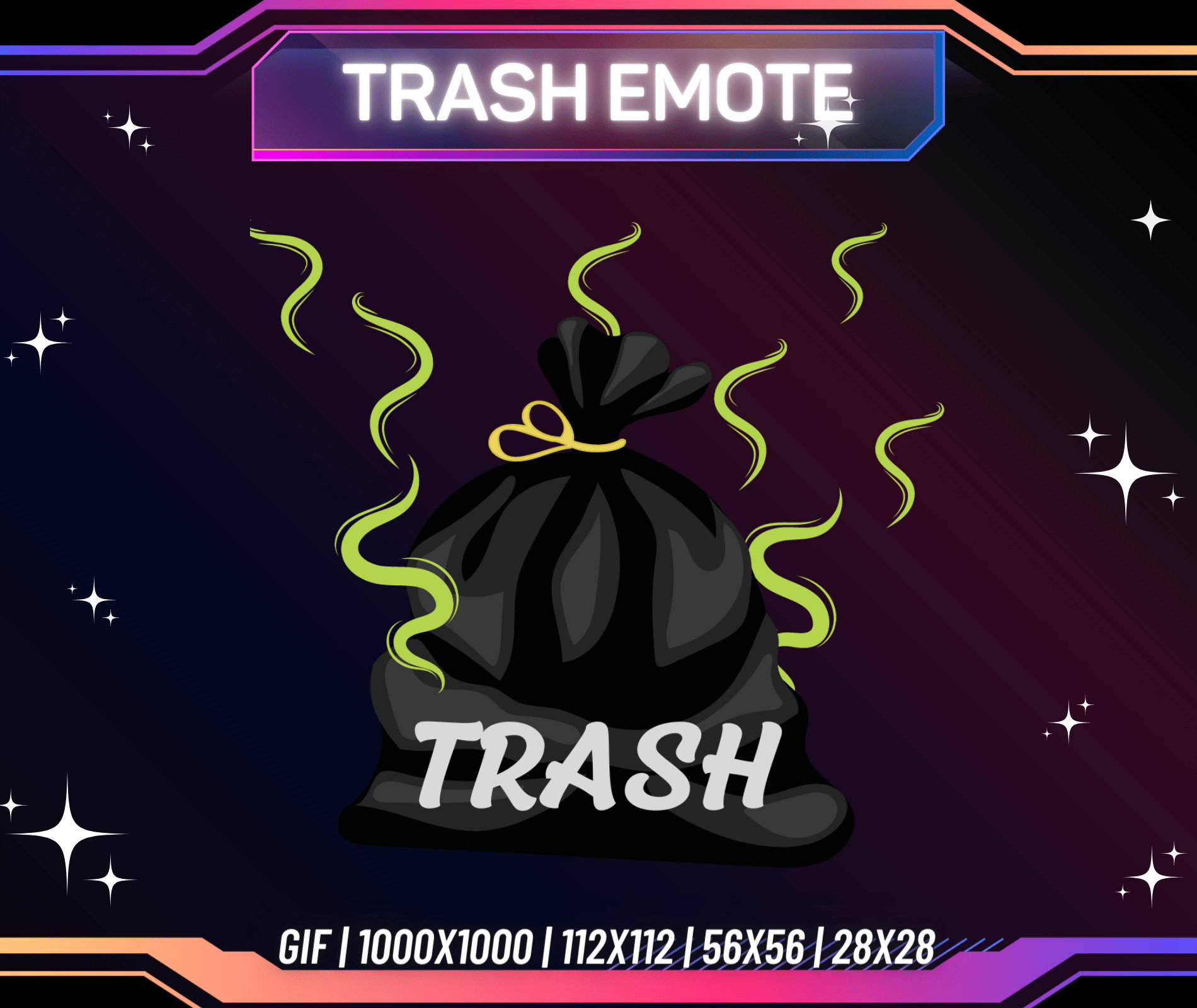 Animated Emote Trash Twitch Emote Kick Emote Discord Emote Youtube ...