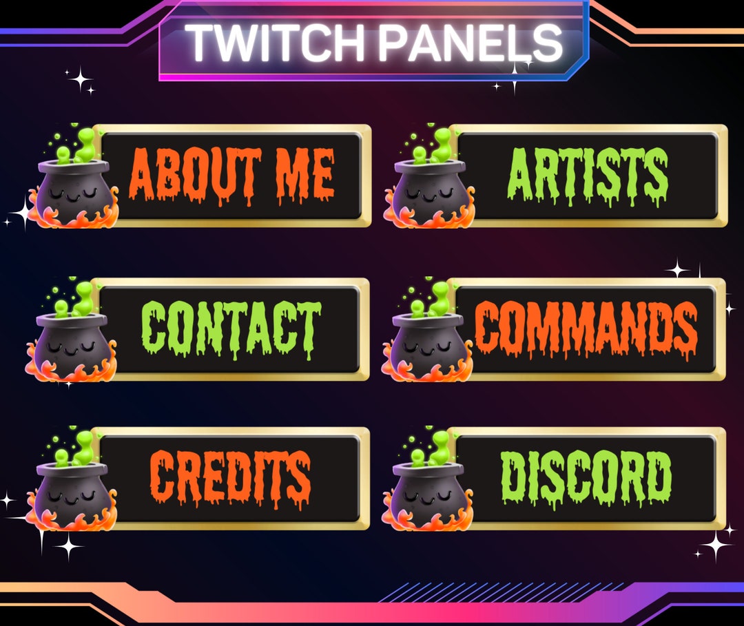 30 X Cauldron Twitch Panels | Stream Panels | Twitch Panels | Ready to Use | Instant Download ...