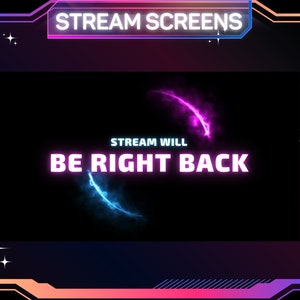 5 X ANIMATED Neon Stream Screens | Animated Starting Soon | Be Right ...
