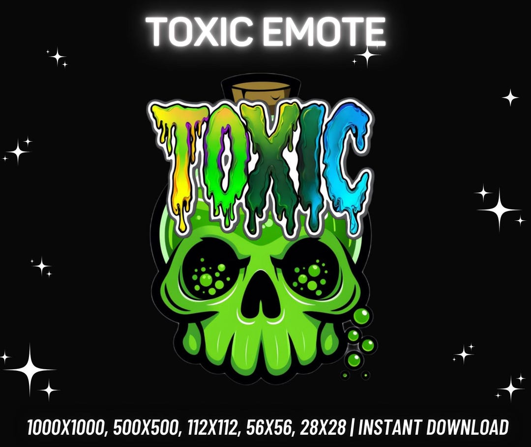 Toxic Skull Emote | Twitch Emote | Kick Emote | Discord Emote | Youtube ...