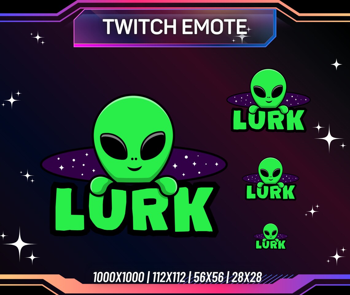 Alien Lurk Twitch Emote | Funny Static Emote (instant Download) - Etsy