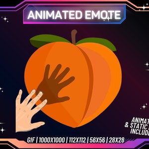 ANIMATED Twitch Emote, Peach Slap Emote, Peach Emote, Twitch Emote ...