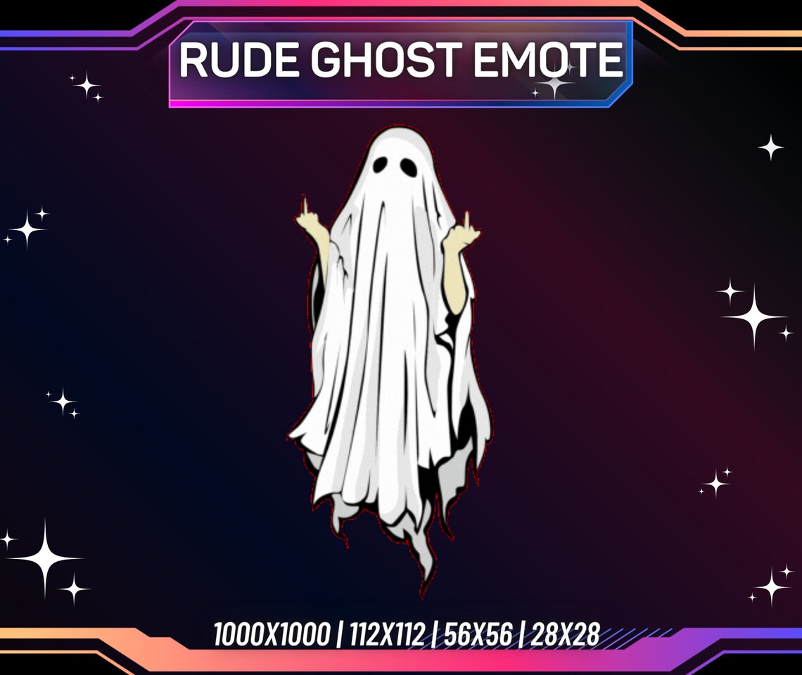 Animated Twitch Emote, Ghost Emote, Rude Emote, Funny Twitch Emote PNG ...