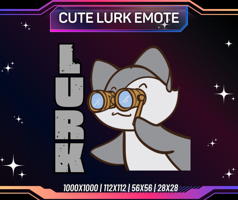 Animated Twitch Emote Cute Lurk Emote Twitch Emote PNG - Etsy