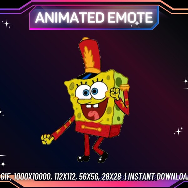 Animated Spongebob Emote - Etsy