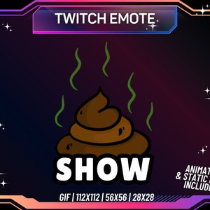 Funny Animated Poop Twitch Emote Pack (instant Download) - Etsy