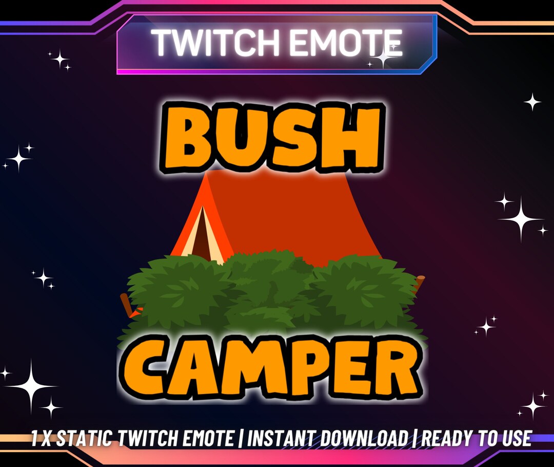 1 Twitch Emote | Bush Camper Twitch Emote | Kick Emote | Funny Emote ...