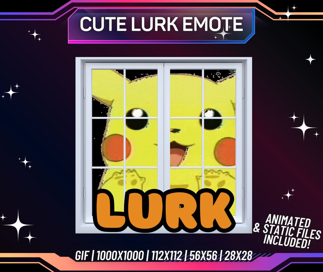 Animated Twitch Emote, Pikachu Emote, Lurk Emote, Cute Twitch Emote ...