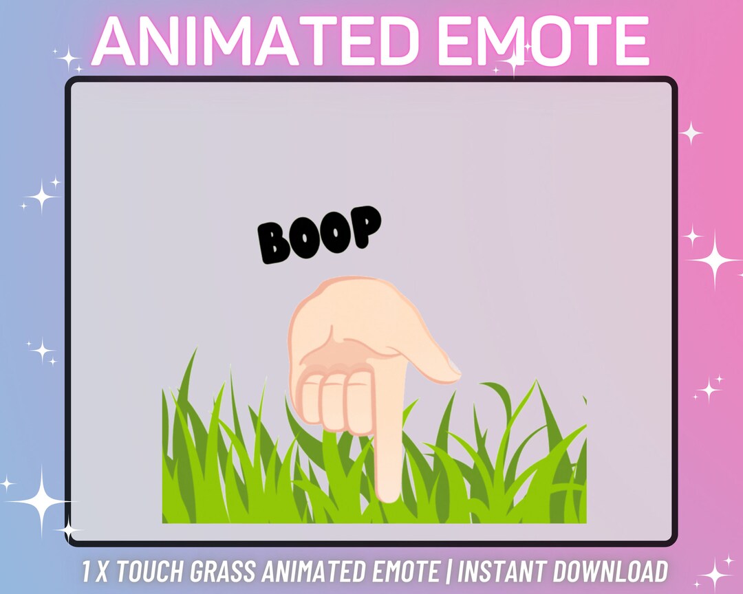 Animated Emote Touch Grass Twitch Emote Kick Emote - Etsy UK