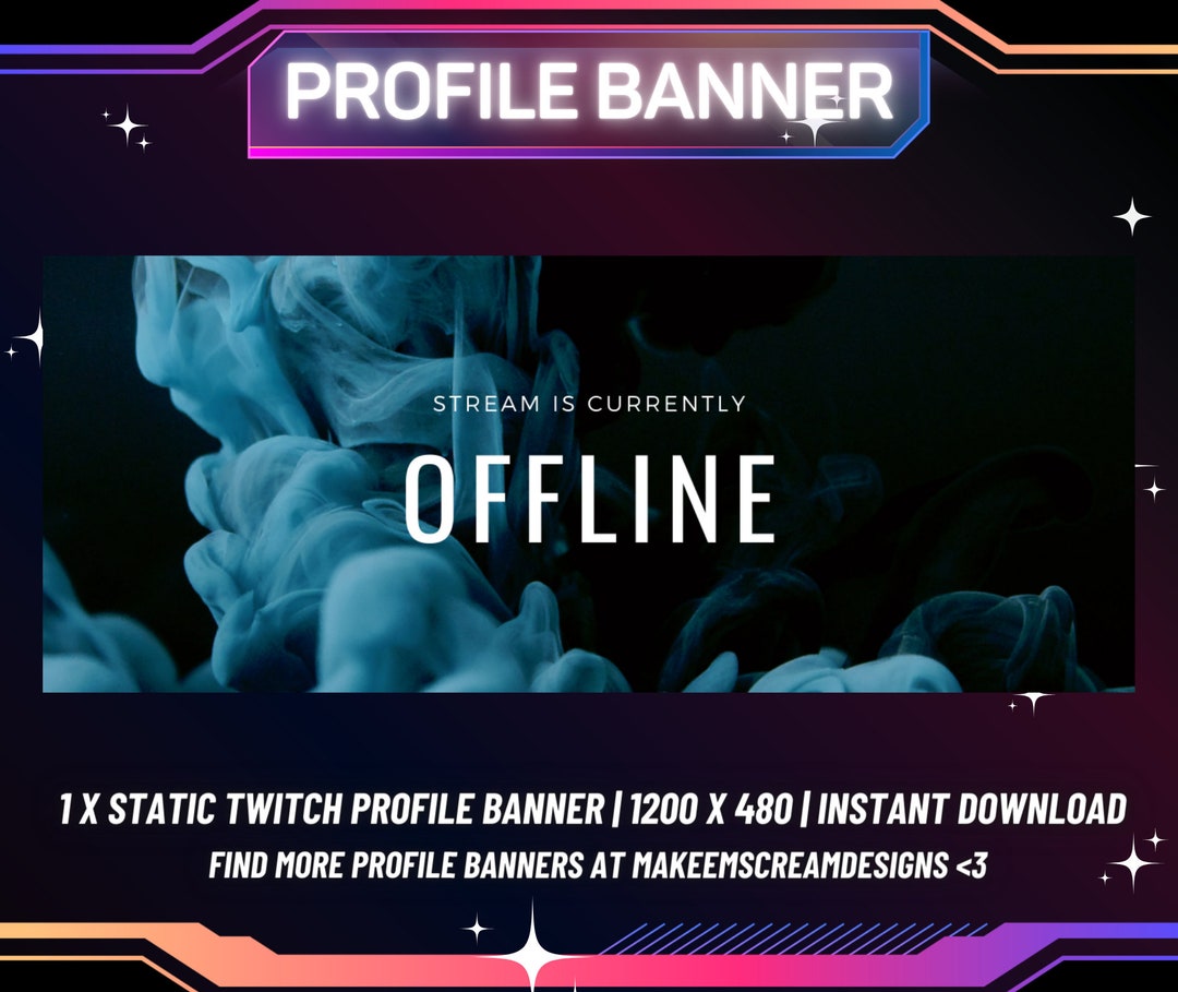 Twitch Profile Banner, Cute Profile Banner, Neon Profile Display Banner ...