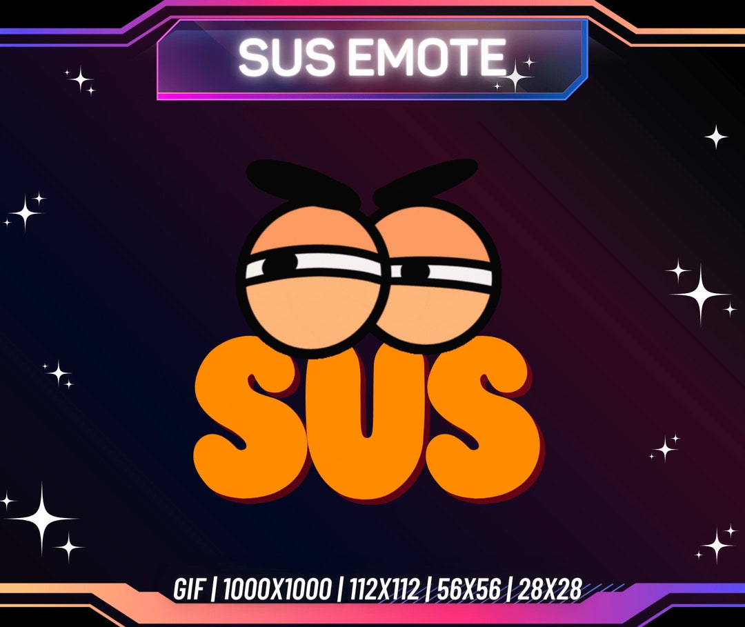 Animated Twitch Emote, SUS, Pretty Sus | Twitch Emote | Kick Emote ...