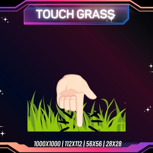 Animated Touch Grass Emote | Streaming Platforms (instant Download) - Etsy