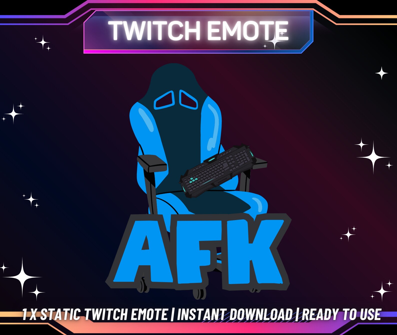 1 Twitch Emote | AFK Twitch Emote | Kick Emote | Funny Emote ...