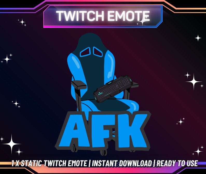 1 Twitch Emote | AFK Twitch Emote | Kick Emote | Funny Emote ...
