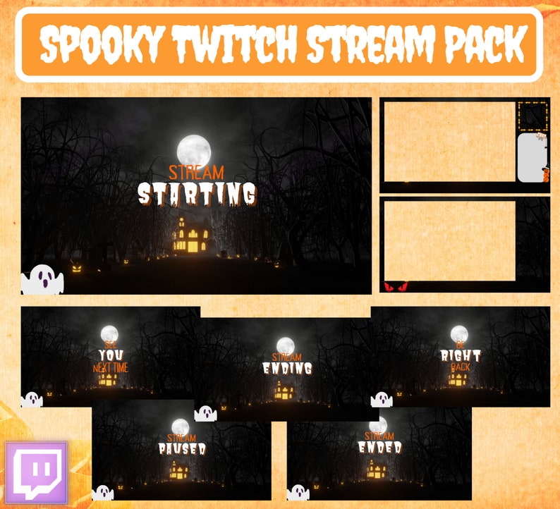 ANIMATED Twitch Stream Pack Halloween Stream Pack Twitch Stream Pack ...