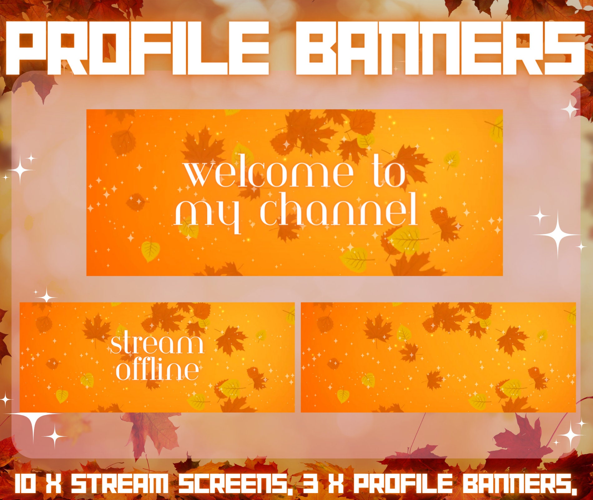 ANIMATED Fall Stream Theme, Twitch Stream Theme, Twitch Profile Banners ...