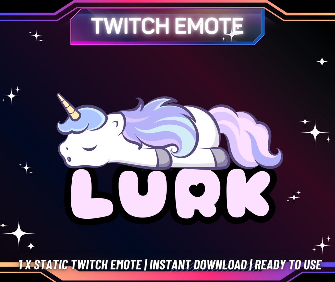 1 Twitch Emote | Unicorn Lurk Twitch Emote | Unicorn Emote | Funny ...