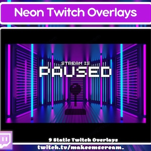 Neon Twitch Overlays | Static Twitch Overlays | Twitch Overlays ...