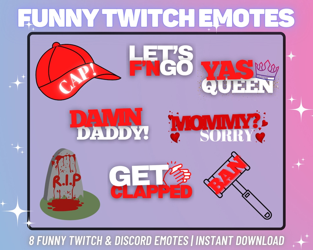 Funny Twitch & Discord Emotes - 8 Pack | Twitch Emotes | Funny | Funny ...