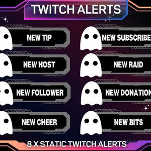 8 X Animated Twitch Alerts | Twitch Alerts Pack | Twitch Alerts ...