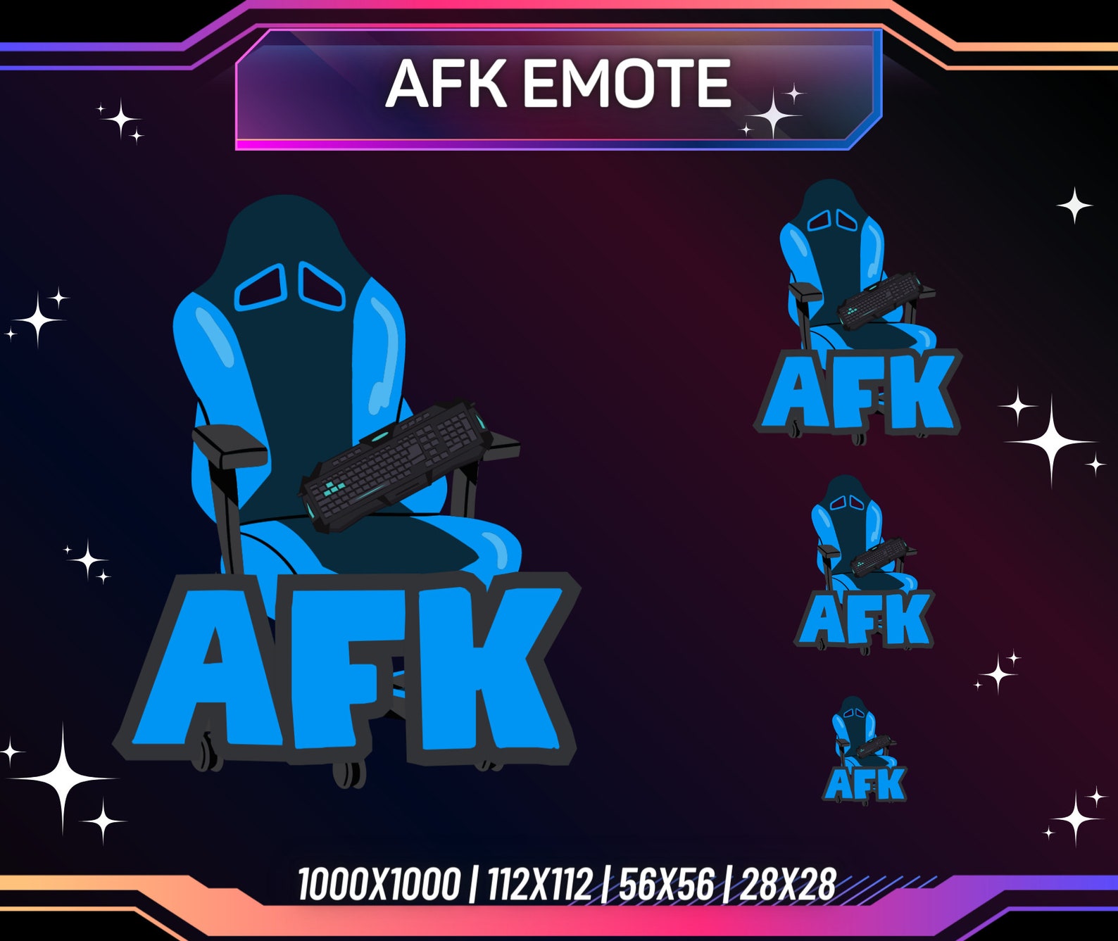 1 Twitch Emote AFK Twitch Emote Kick Emote Funny Emote Streaming Emote ...